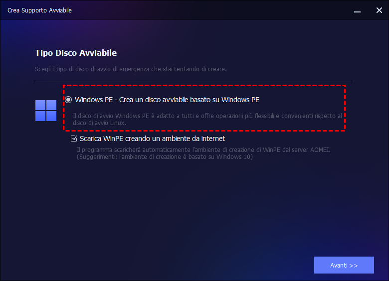 Creare facilmente un supporto avviabile Windows PE